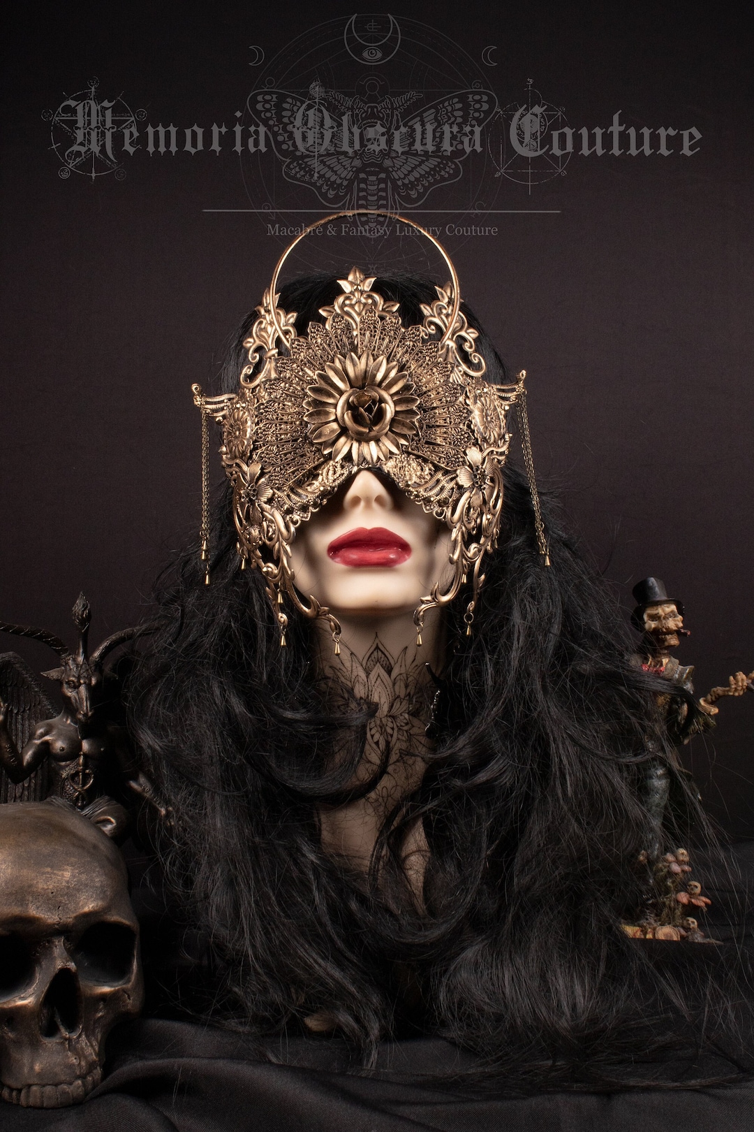 CUSTOM ORDER Faceframe Halo Blind Mask "veritates" - Gothic, Cosplay ...