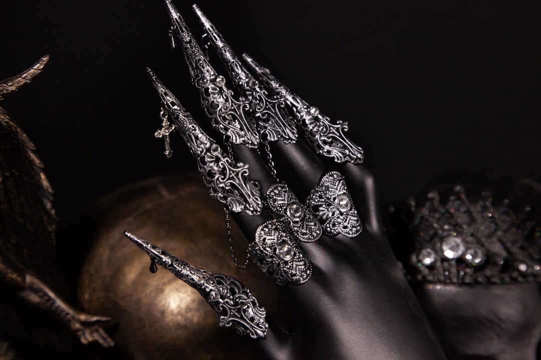 CUSTOM ORDER Metal Finger Claws "enomine" - Gothic, Cosplay, Fantasy - Etsy