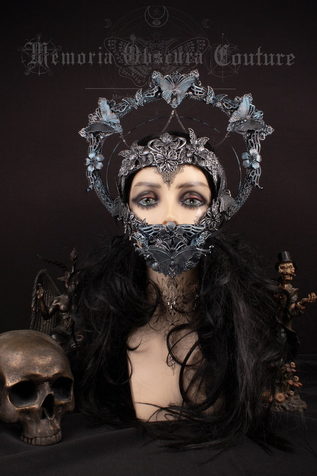 CUSTOM ORDER Set "butterfly's Frame" - Halo Headpiece, Mouthpatch ...