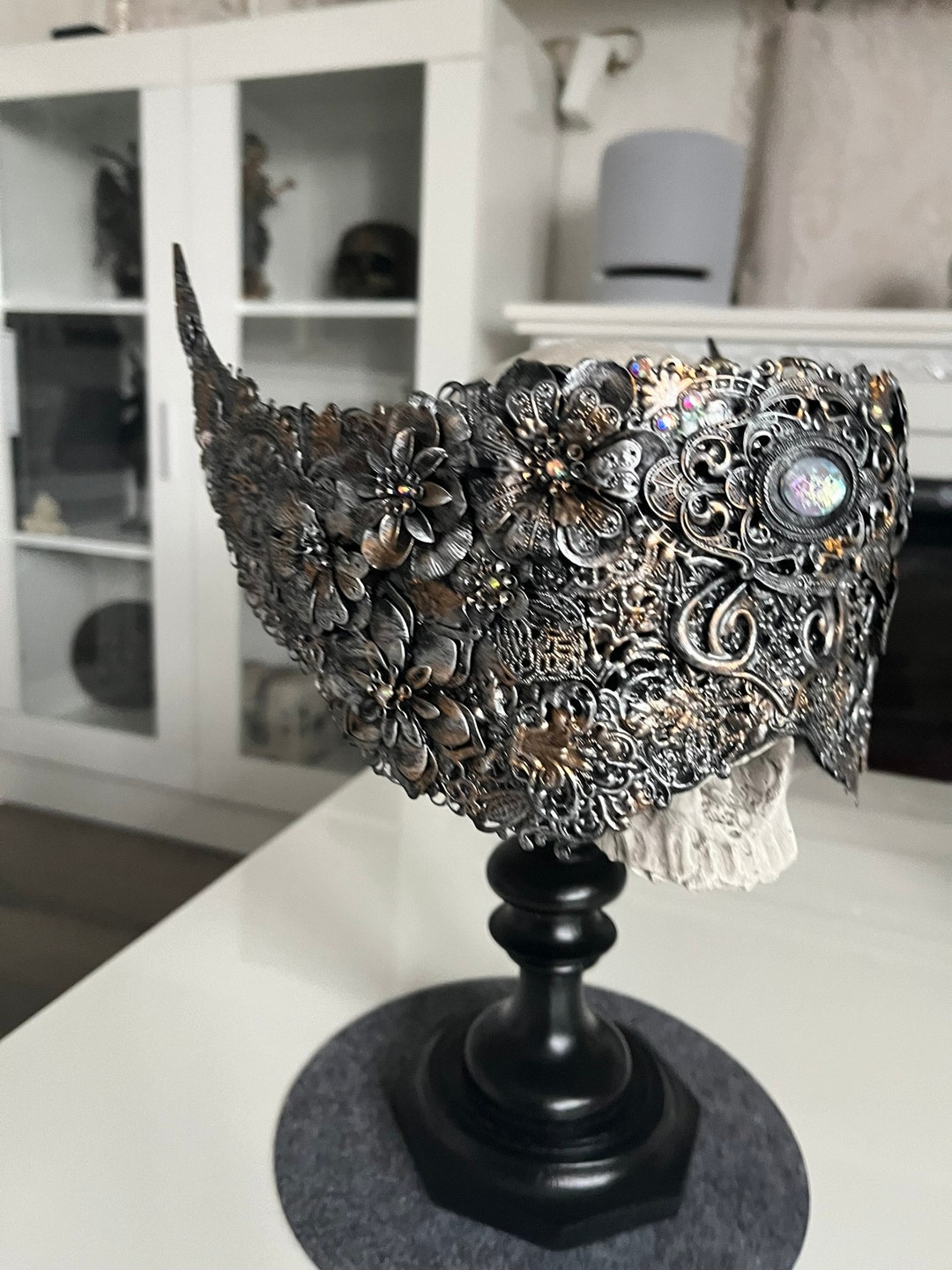 CUSTOM ORDER Bat Blind Mask "crystall Bat" - Gothic, Cosplay, Seer ...