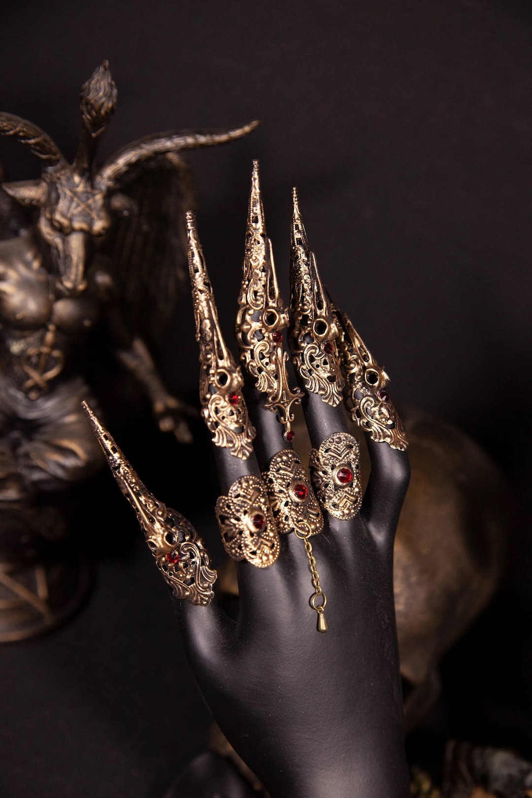 Metal Finger DP-S Claws raven Cross Gothic, Fantasy, Pagan, Cosplay ...