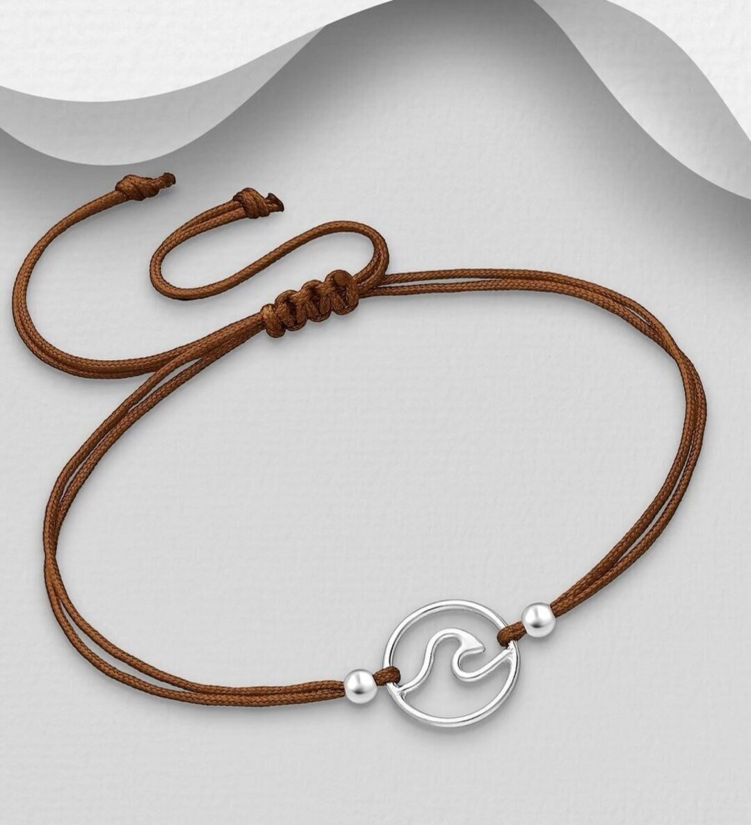 925 Sterling Silver Wave Adjustable Bracelet Pulsera De Ola - Etsy