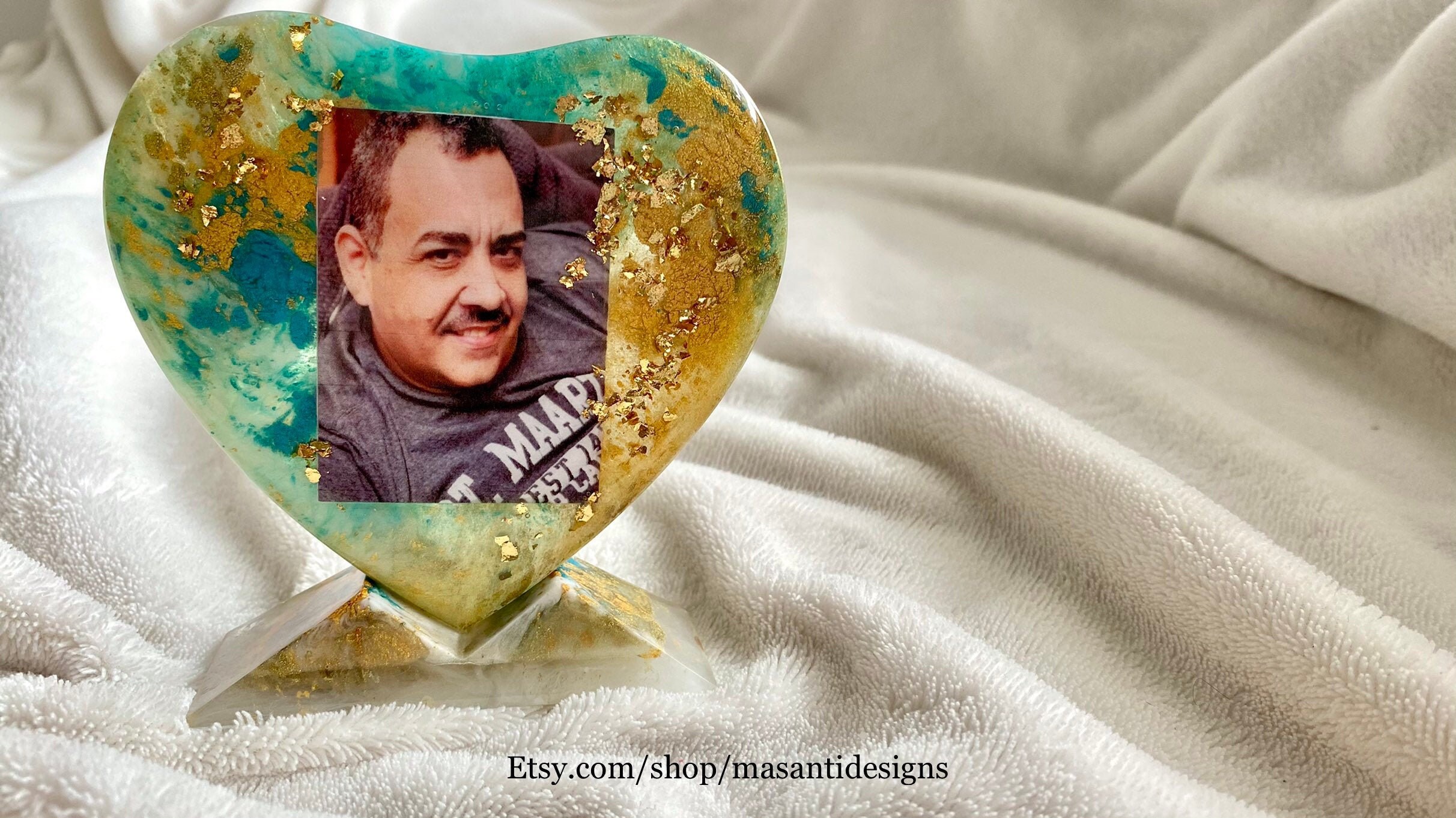 Heart shaped photo frame / resin photo frame /valentines gift | Etsy