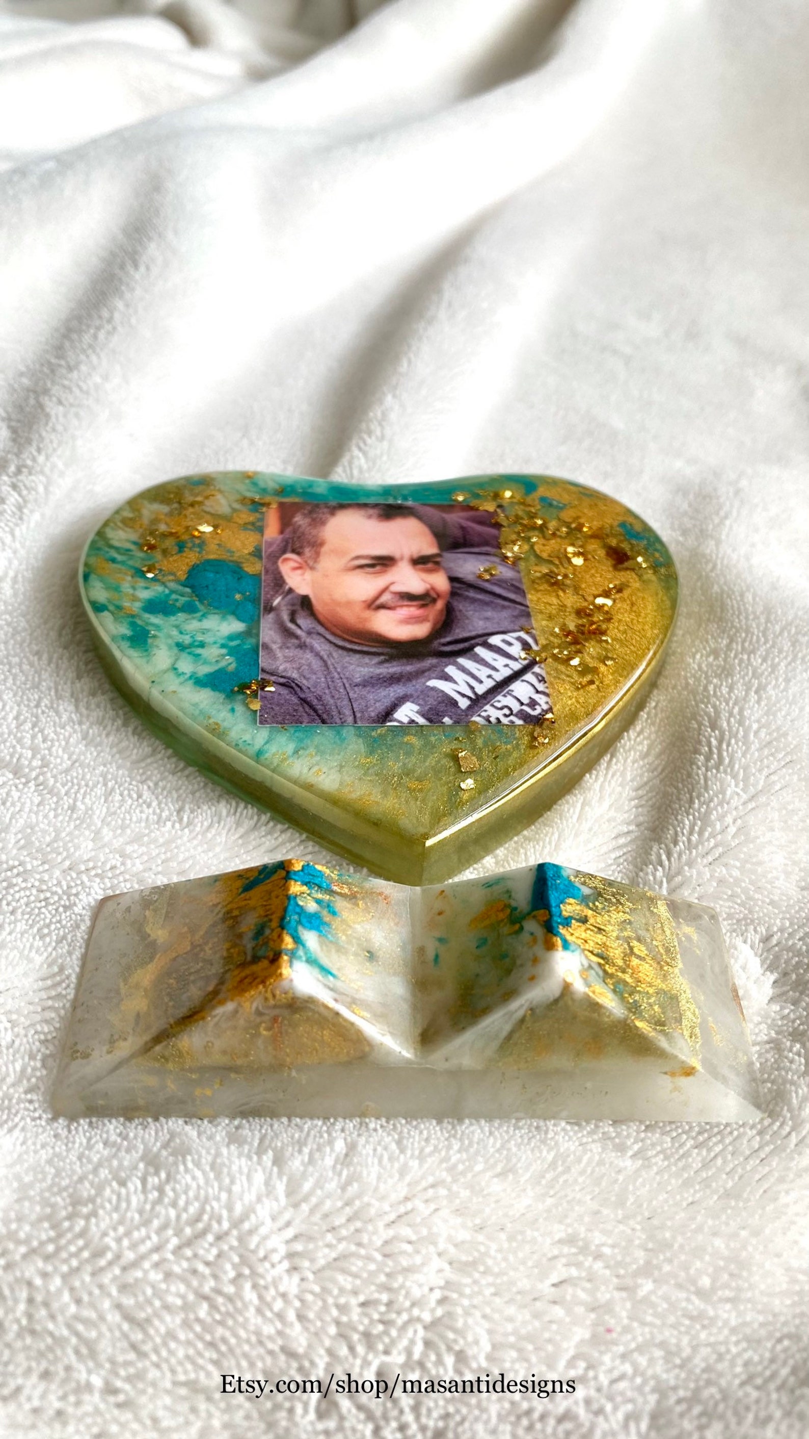 Heart Shaped Photo Frame / Resin Photo Frame /valentines Gift - Etsy