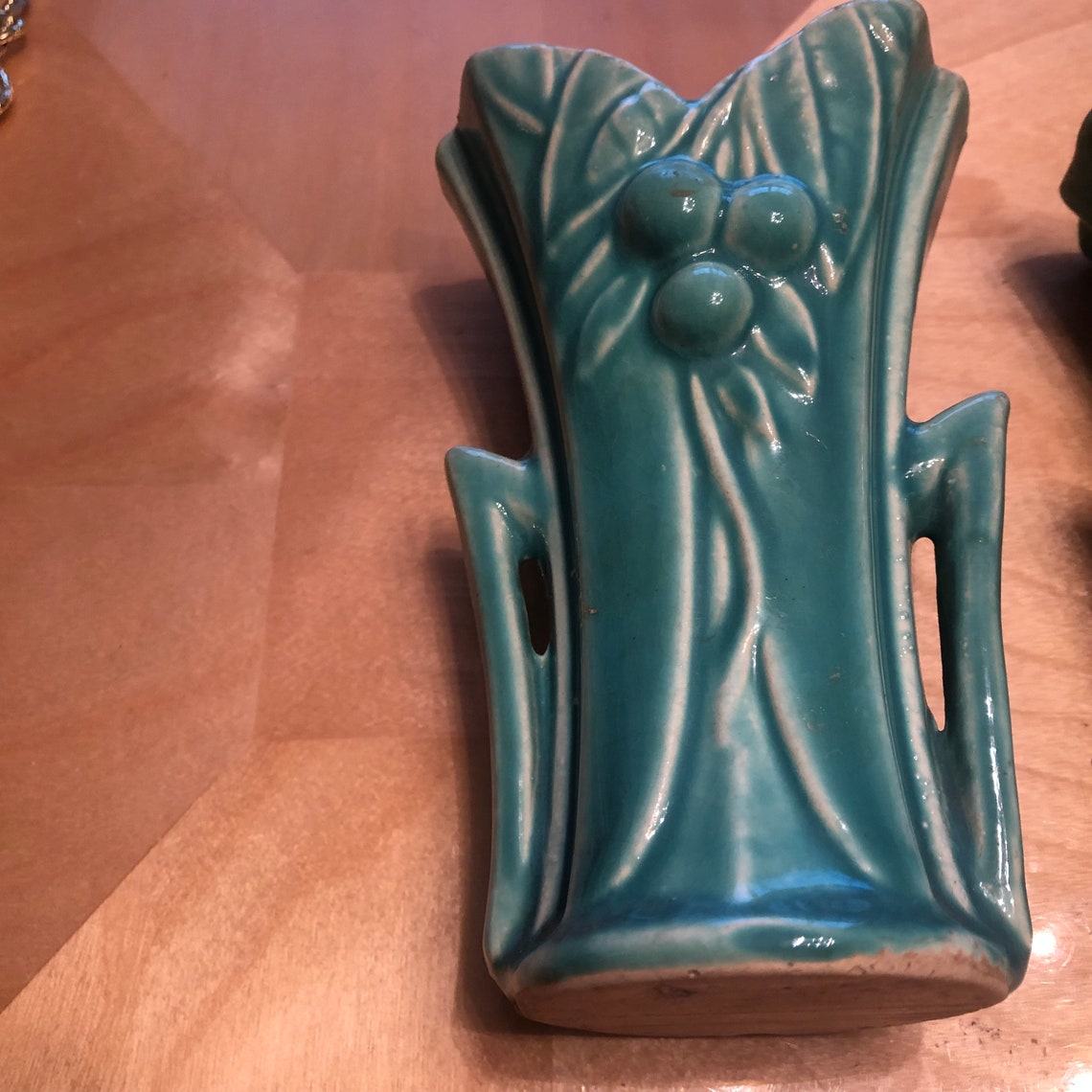 Vintage Mccoy Classic Pottery Vases Set of 2 Blue Leaves & Berries - Etsy