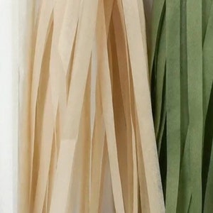 Green Tan Tassel Garland Pre-made or DIY Kit - Neutral Party - Greenery ...