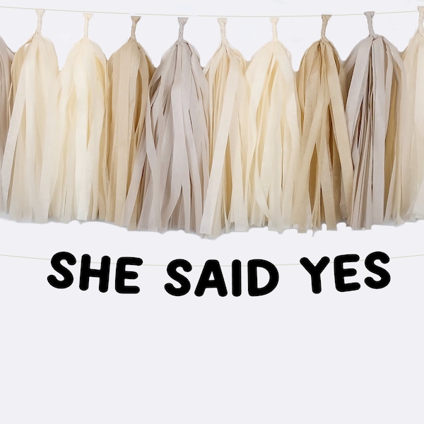 She Said Yes Banner - Etsy