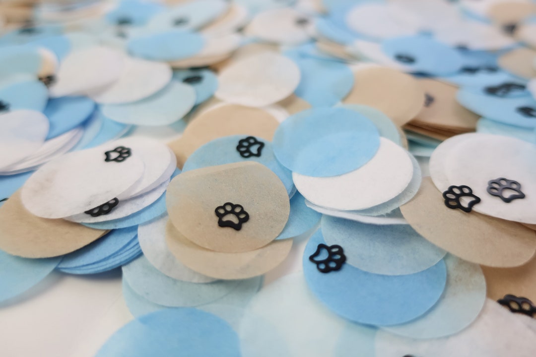 Paw Blue Tissue Paper Confetti - Let's Pawty - Puppy Party - Adopt ...