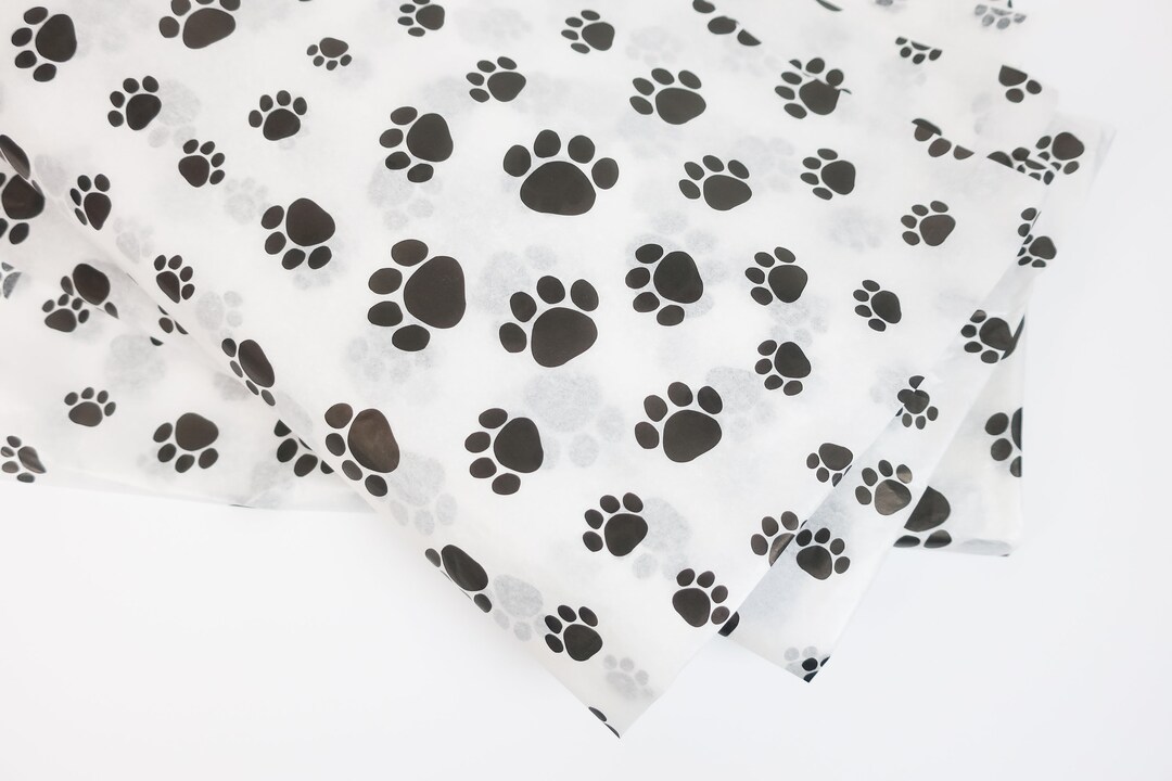 Paw Print Tissue Paper - LARGE 20″x30″ Sheets - Gift Box - Lets Pawty ...