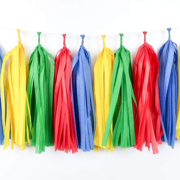 Primary Color Garland - Etsy