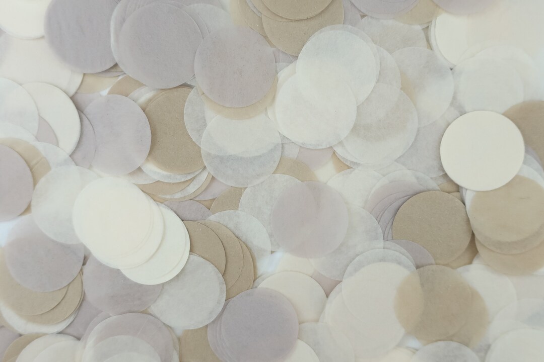 Neutrals Tissue Paper Confetti | 1 Inch Circles | Handmade - Etsy