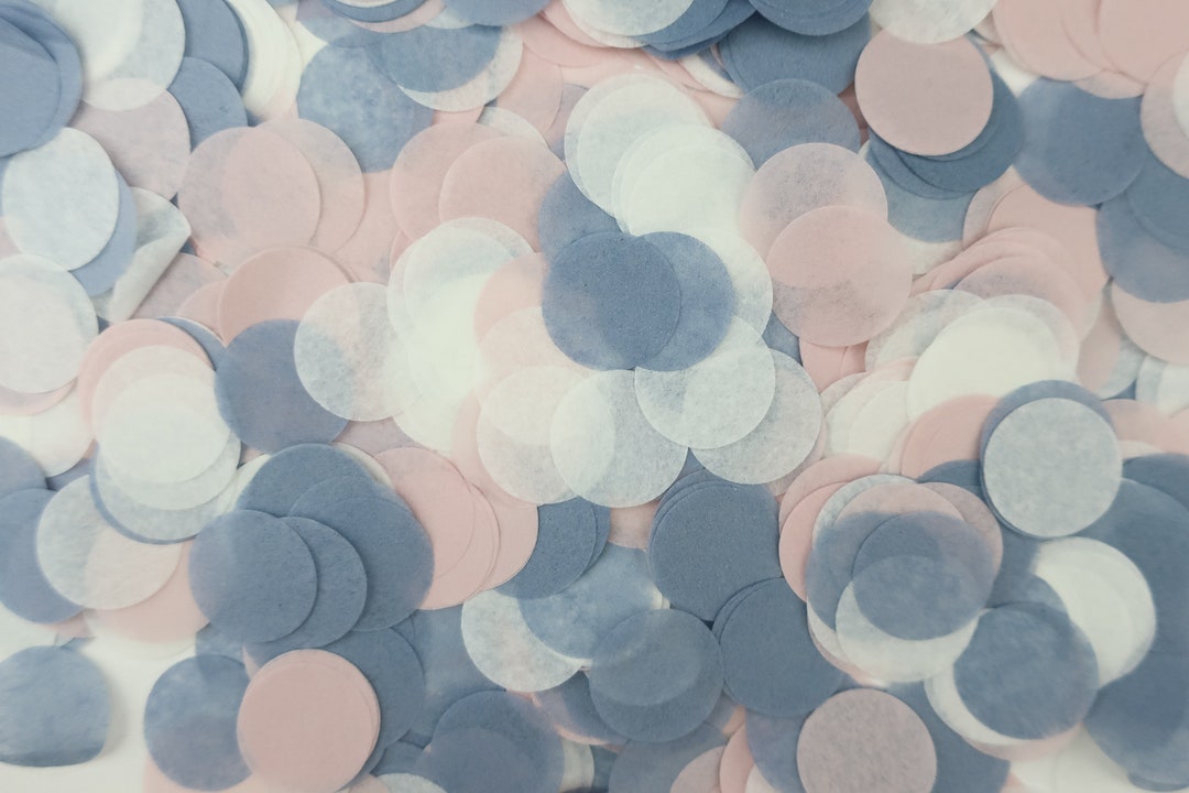 Dusty Blue Blush Tissue Paper Confetti – 1st Birthday – Baby Shower ...