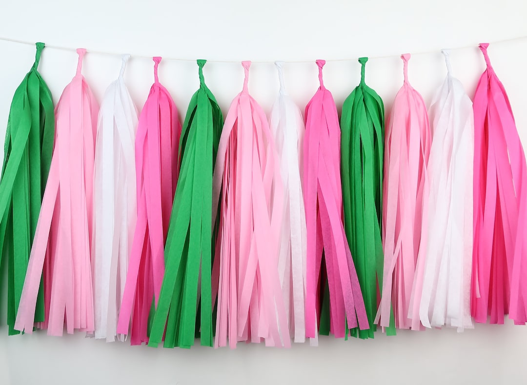 Hole in One Girl Tassel Garland Pre-made or DIY Kit - Pink - Golf Cart ...