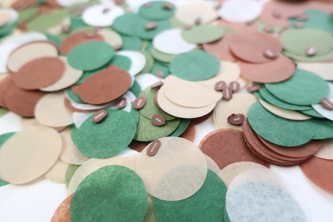 Football Tissue Paper Confetti First Year Down Football Party First ...