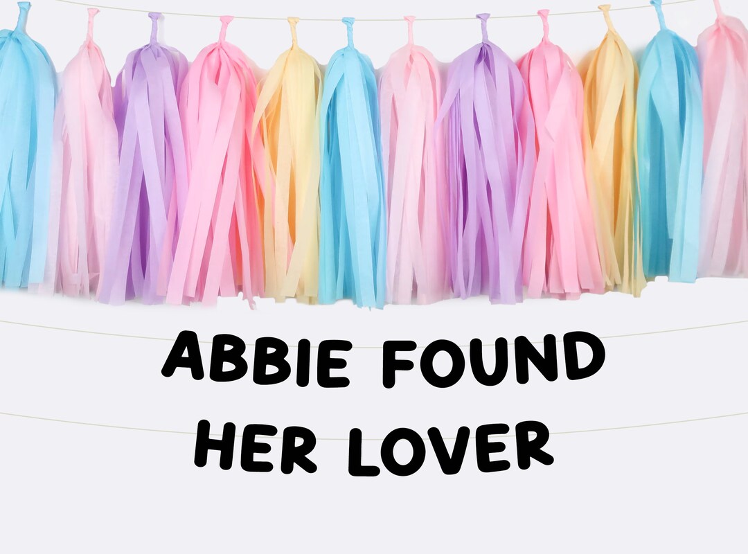 Found Her Lover Banner + Tassel Garland Set | Custom Bridal Shower ...