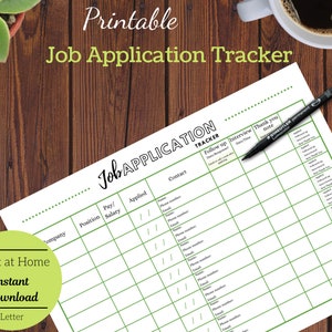 Printable Job Application Tracker, Career Organization, Resume ...