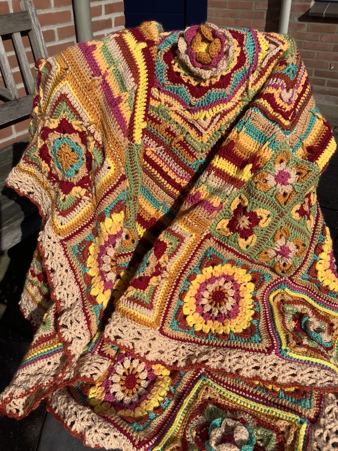 Crochet Blanket Demelza Blanket - Etsy