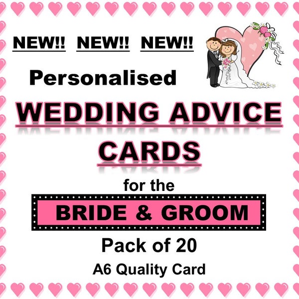 Wedding Advice Cards - Etsy UK