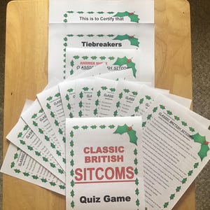 NEW!! Classic BRITISH SITCOMS Quiz Game-up to 20 Players - 40 Questions ...