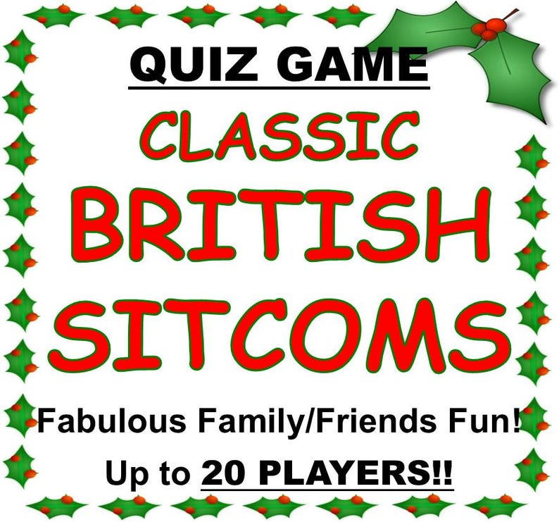 NEW!! Classic BRITISH SITCOMS Quiz Game-up to 20 Players - 40 Questions ...