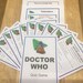 Printable PDF Files 'DOCTOR WHO' Quiz Trivia Game - Players Sheets - 3 ...