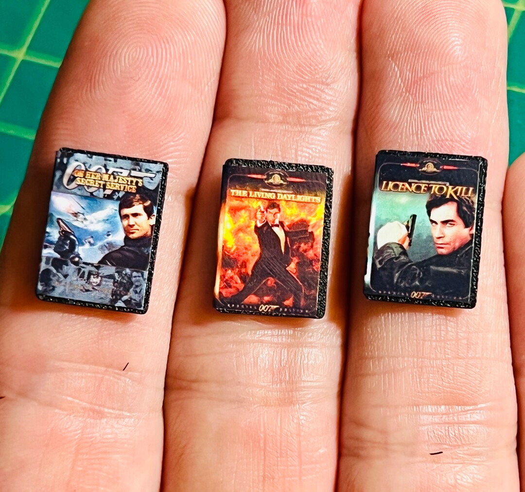 James Bond LAZENBY/DALTON Collection 3 Movie Miniature DVD Set 1:12 ...