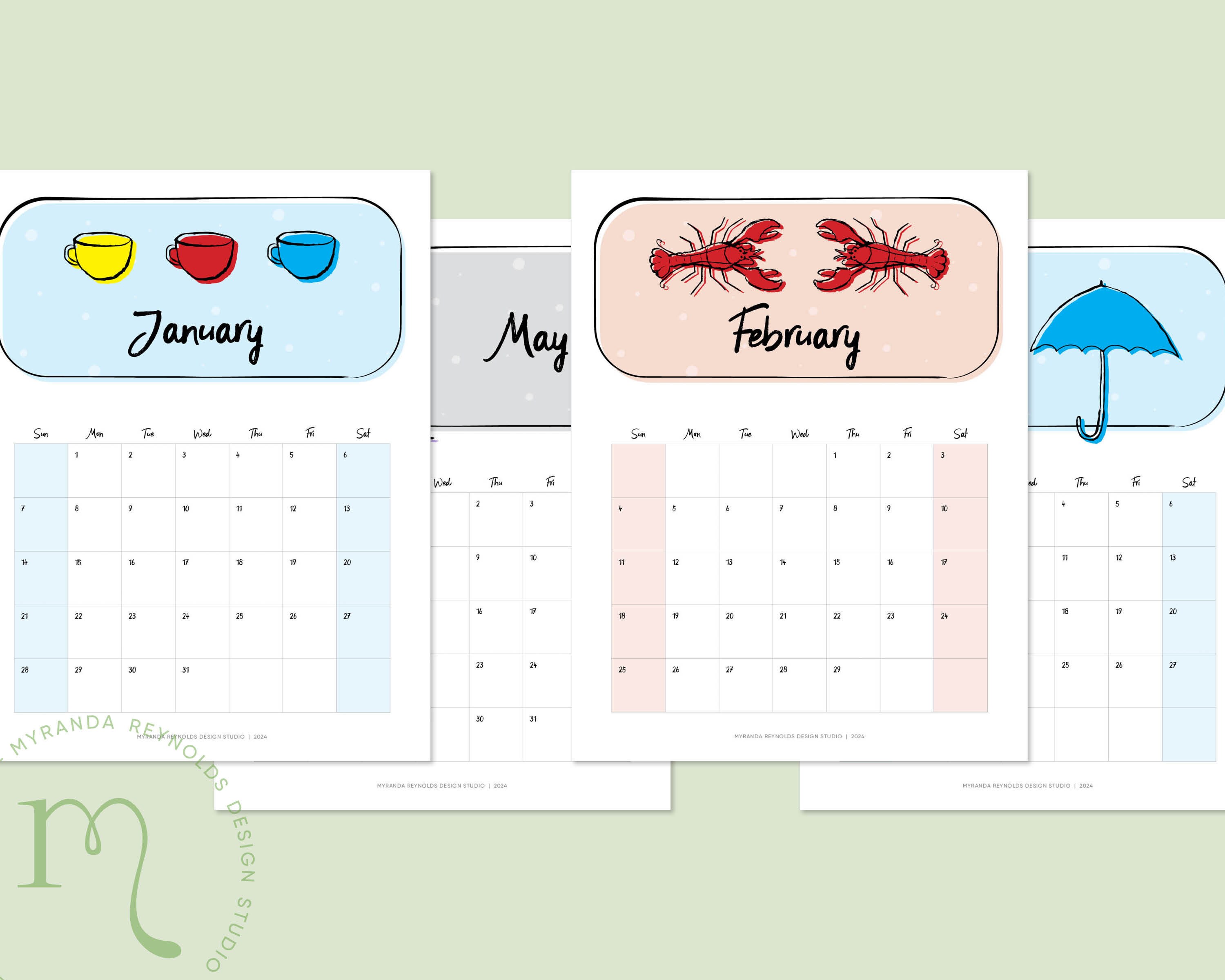 2024 Printable 8.5 X 11 Friends Monthly Calendar, Friends TV Show ...