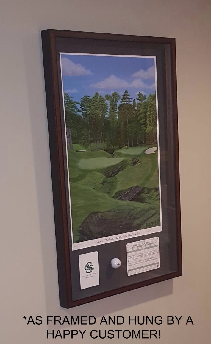 Original Golf Art Print - Lucky #13 - the Country Club of the South - Etsy