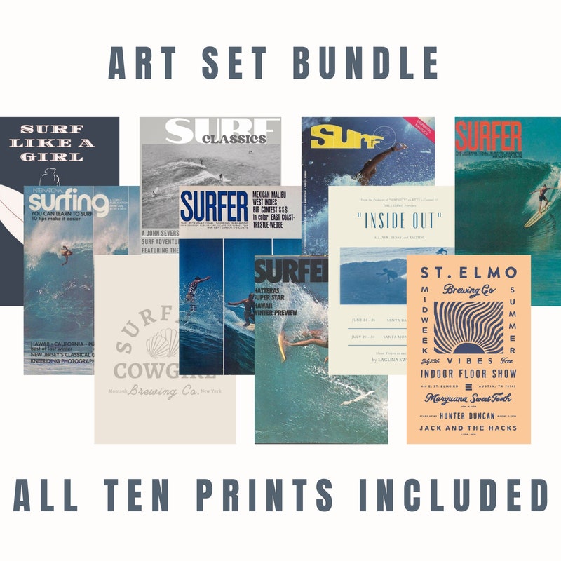 Vintage Surf Print - Etsy
