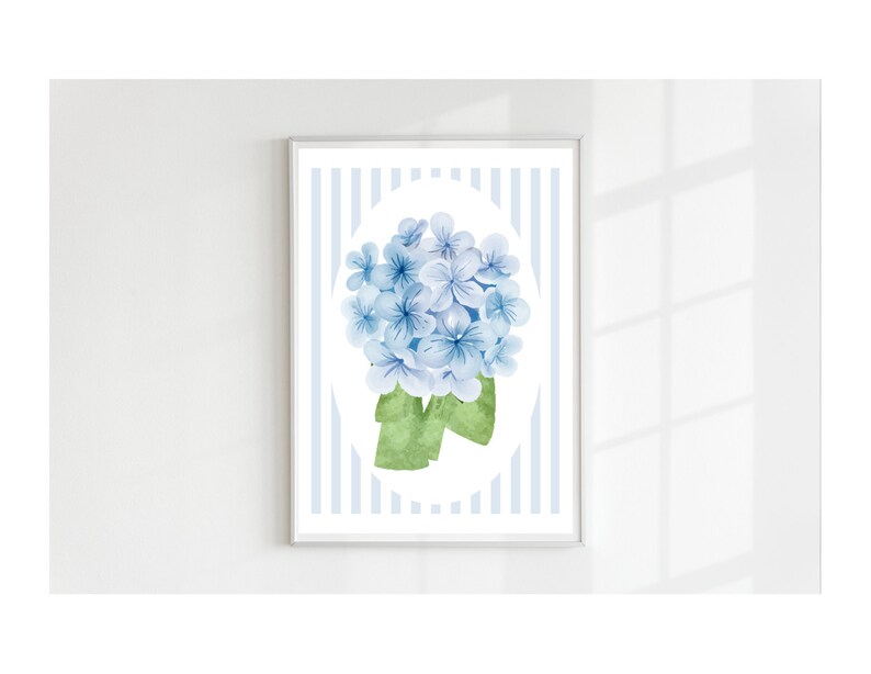 Grand Millennial Hydrangea Prints Set of Three | Coastal Grandma ...