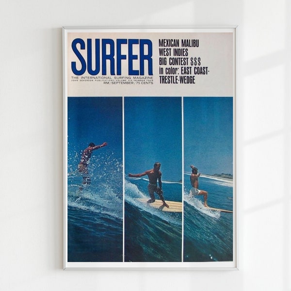 Vintage Surfer Magazine Poster - Etsy
