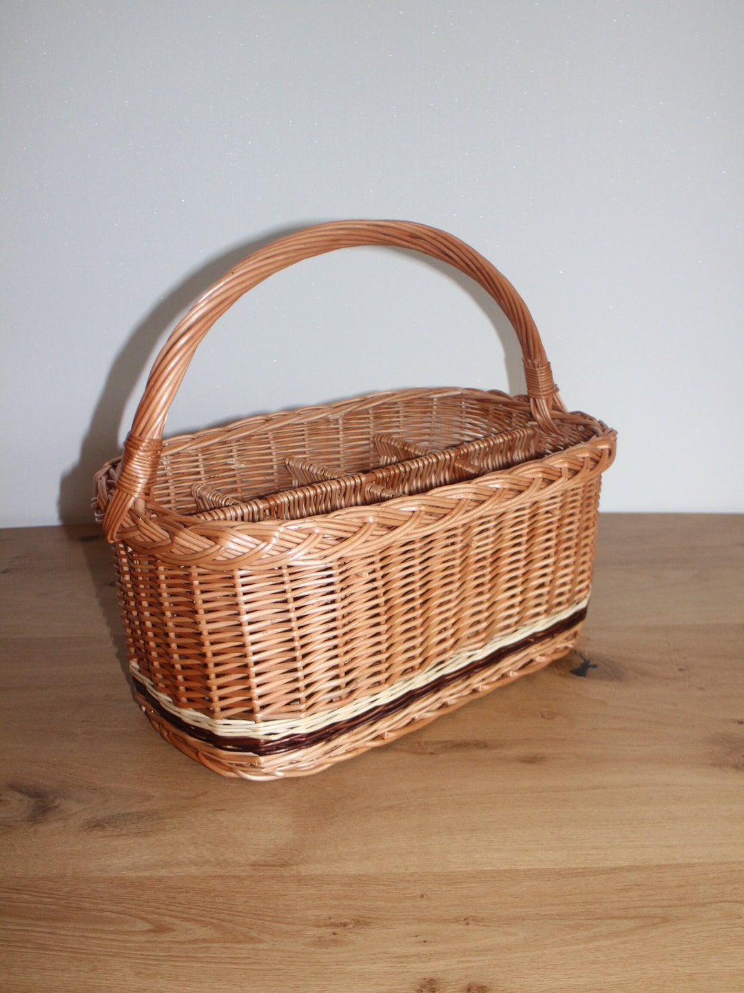 Flessenmand voor 8 flessen van wilgenhout Rieten mand Wilgenmand ...