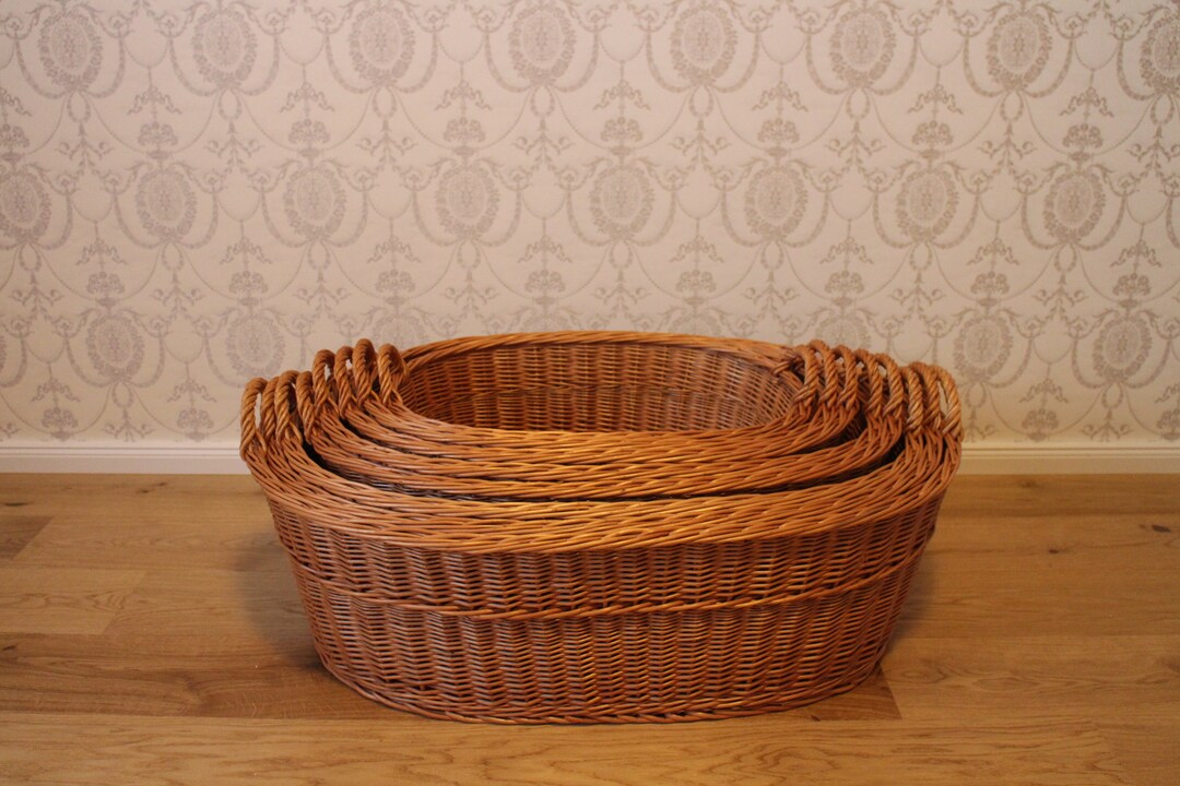 Laundry Basket in 8 Variants Handmade Wicker Basket Laundry Storage ...