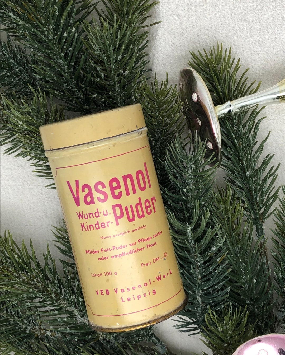 RARE! Ancient Powder Compact With Contents - Vasenol, Can, Powder ...