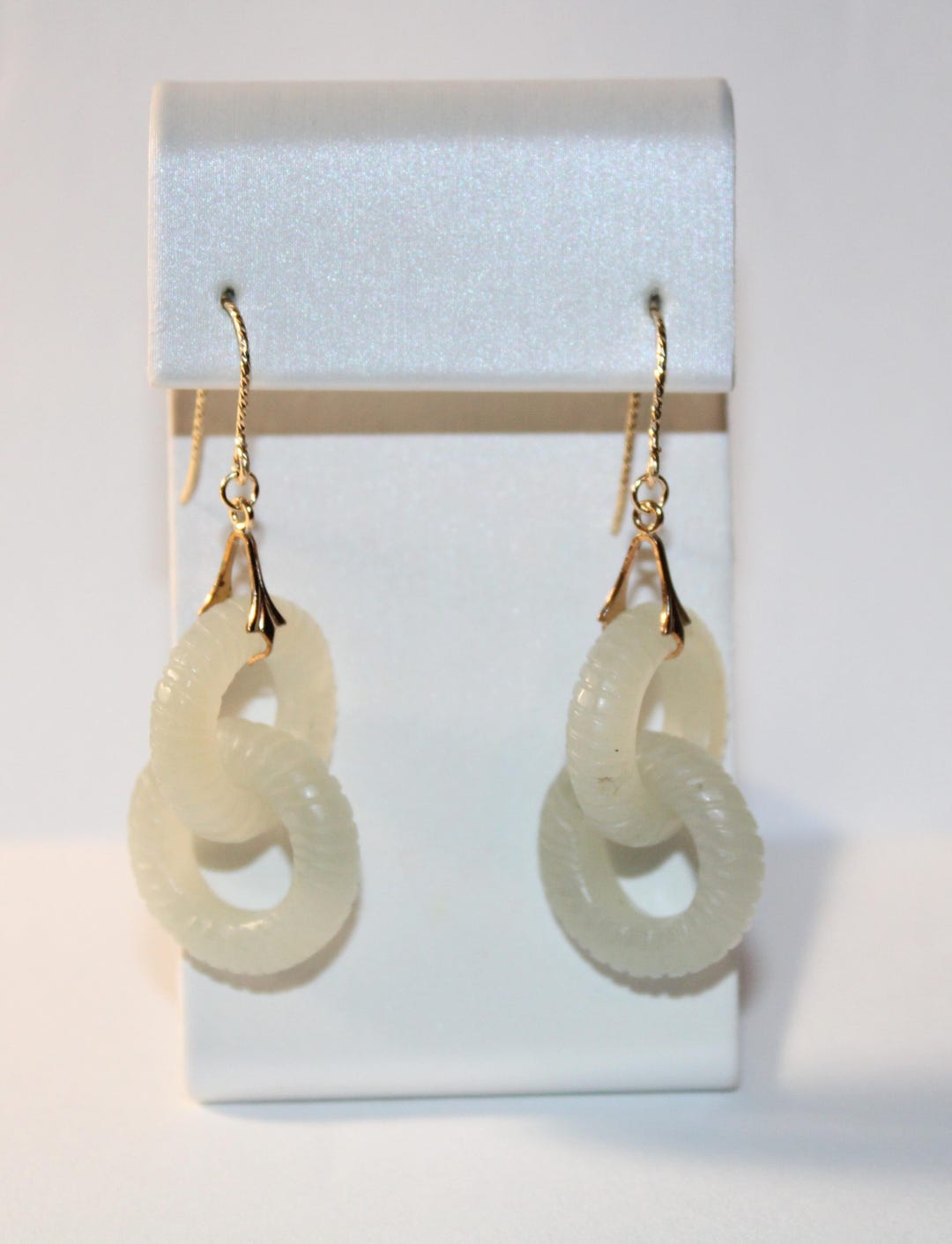 Devil's Work Two Link Jade Earrings - Etsy