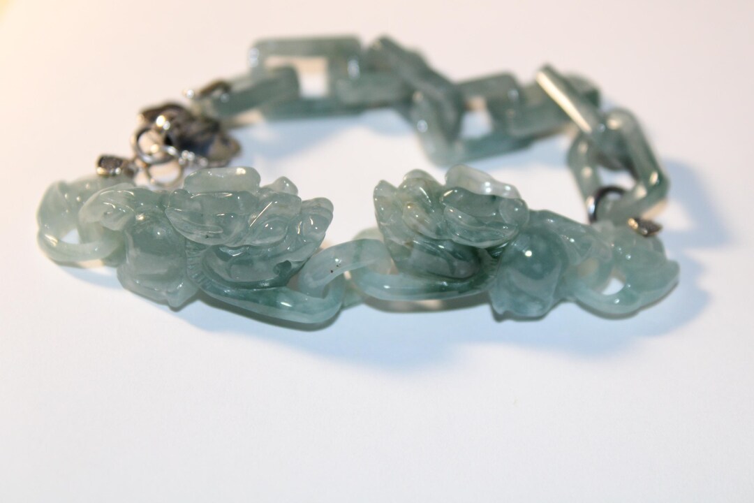 Jade Devil's Work Link Bracelet - Etsy