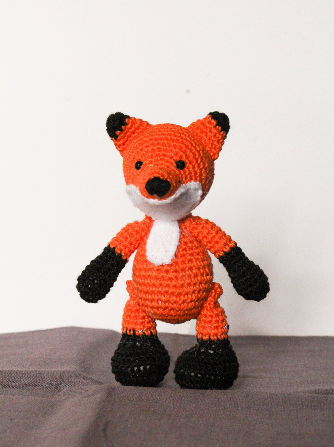 Crochet Handmade Fox, Keyring Fox, Soft Sculpture, Nursery Decoration ...