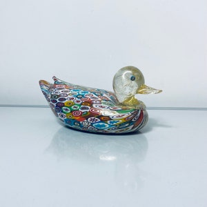 Murano Duck, Pesci Murano Made in Italy, Golden Quilt Millefiori Duck ...