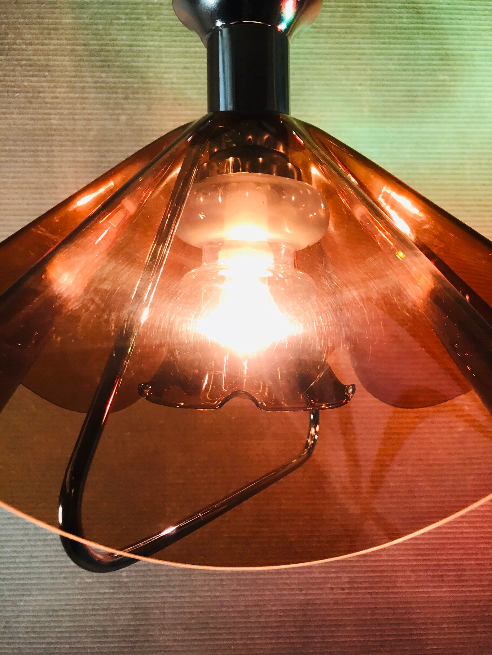 Vintage kitchen pendant light 70's beautiful classic | Etsy