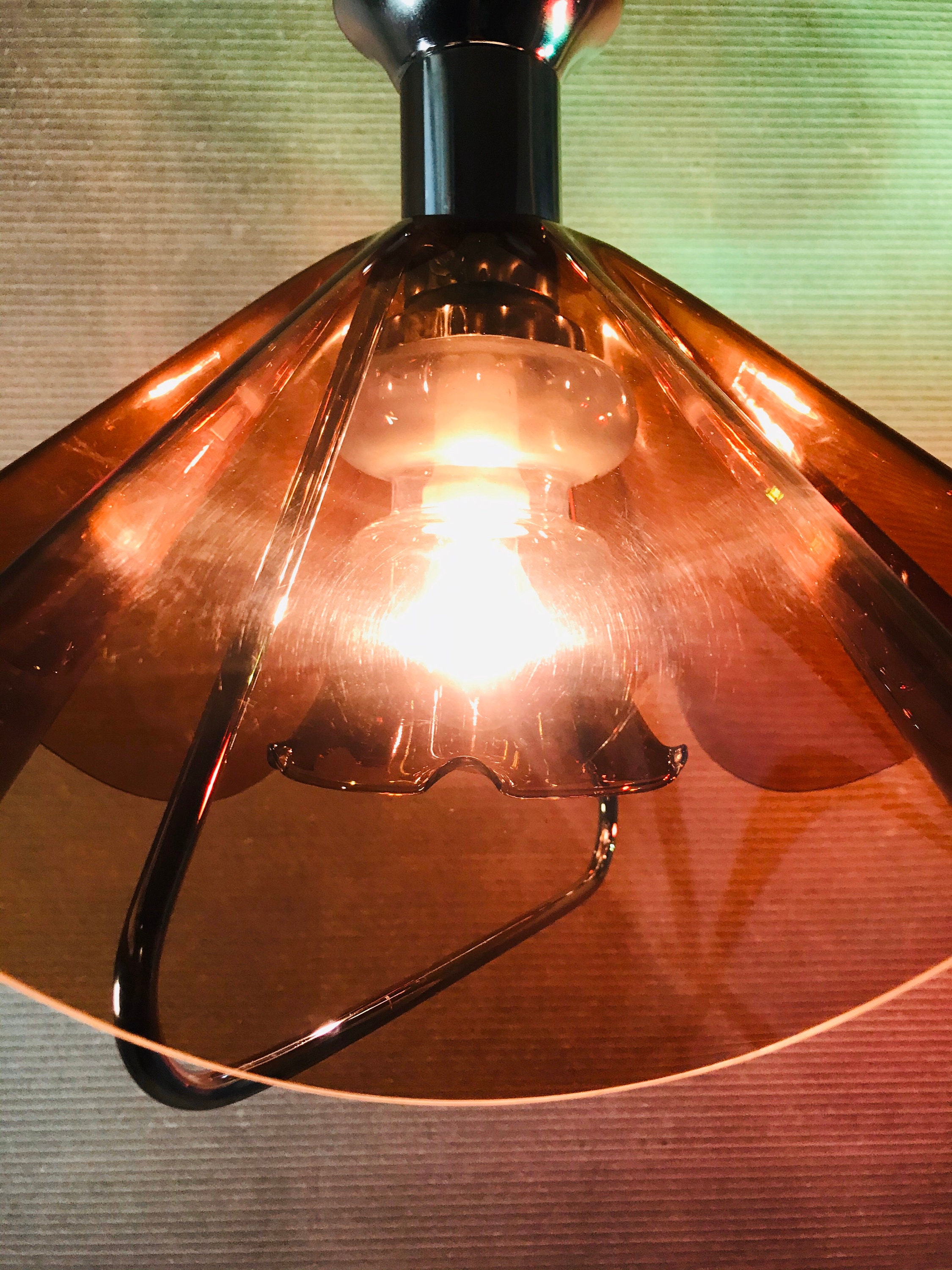 Vintage kitchen pendant light 70's beautiful classic | Etsy