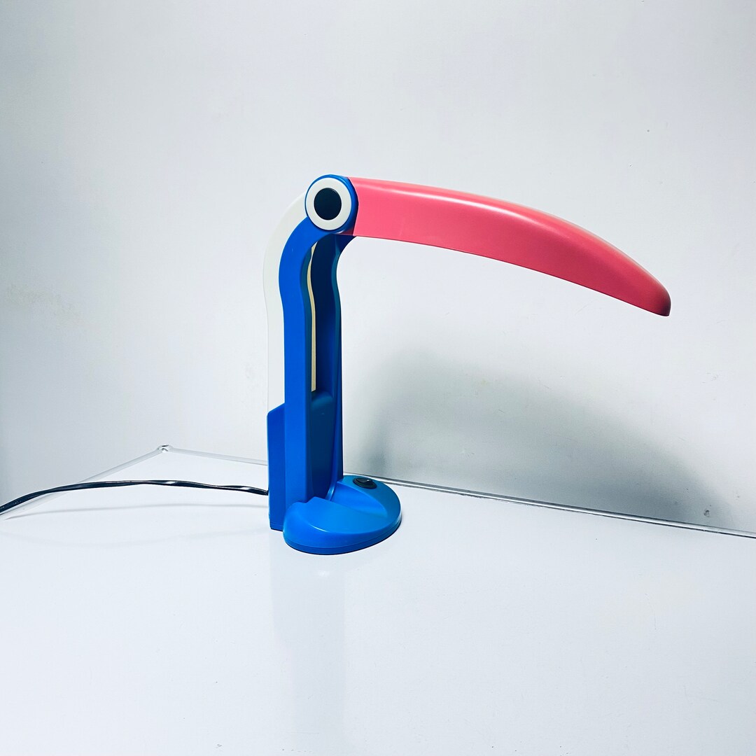 Vintage Toucan Desk Lamp, Vintage 80's Toucan Lamp, Blue Bird Lamp ...