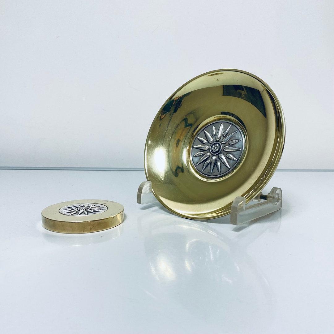 Vintage Bronze and Silver Coin Plate, Royal Macedonian Star, Vergina ...