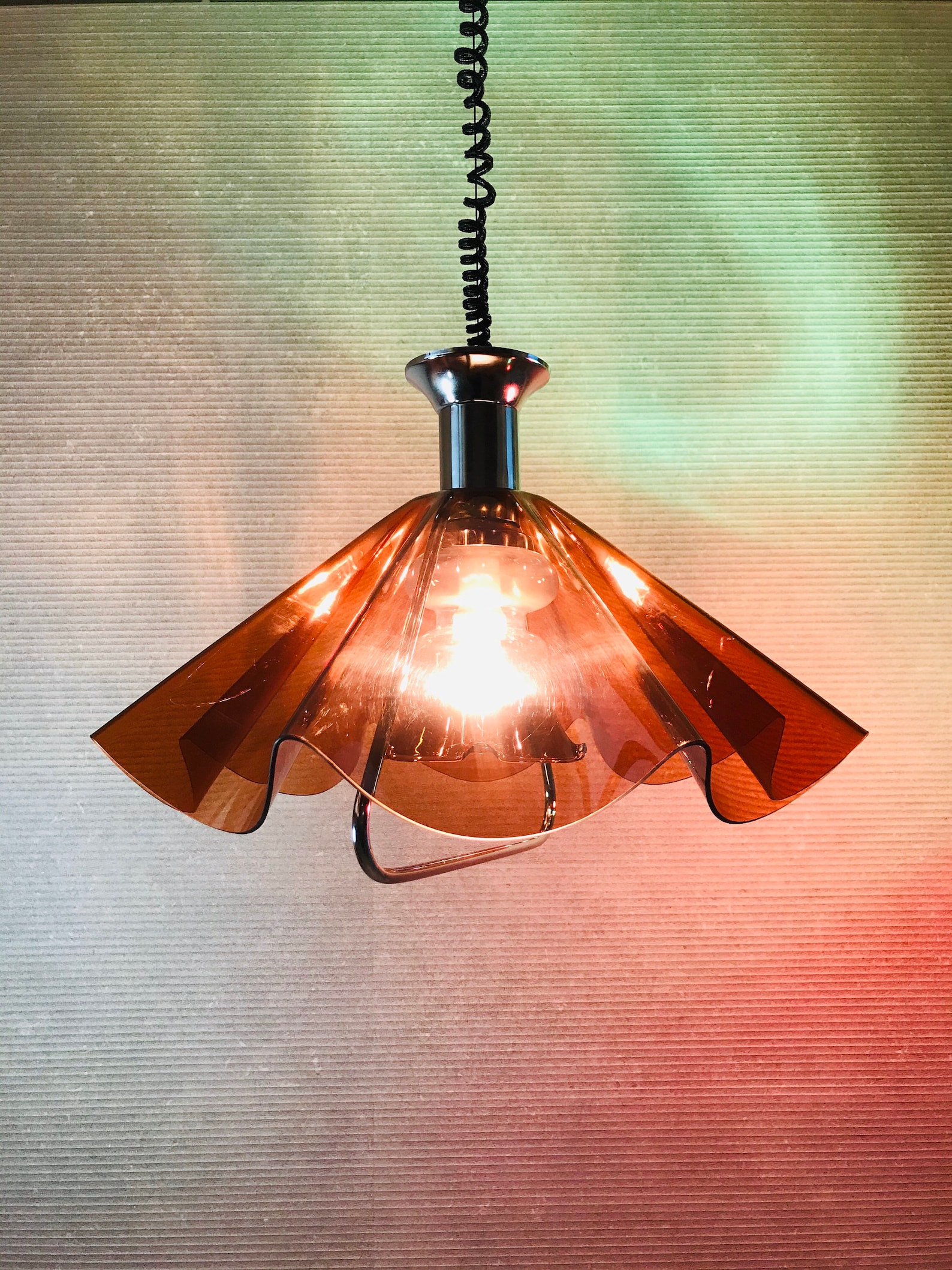 Vintage kitchen pendant light 70's beautiful classic | Etsy