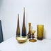 Set of Amber Home Decor, Amber Glass Decor, Vintage Amber Glass Decor ...