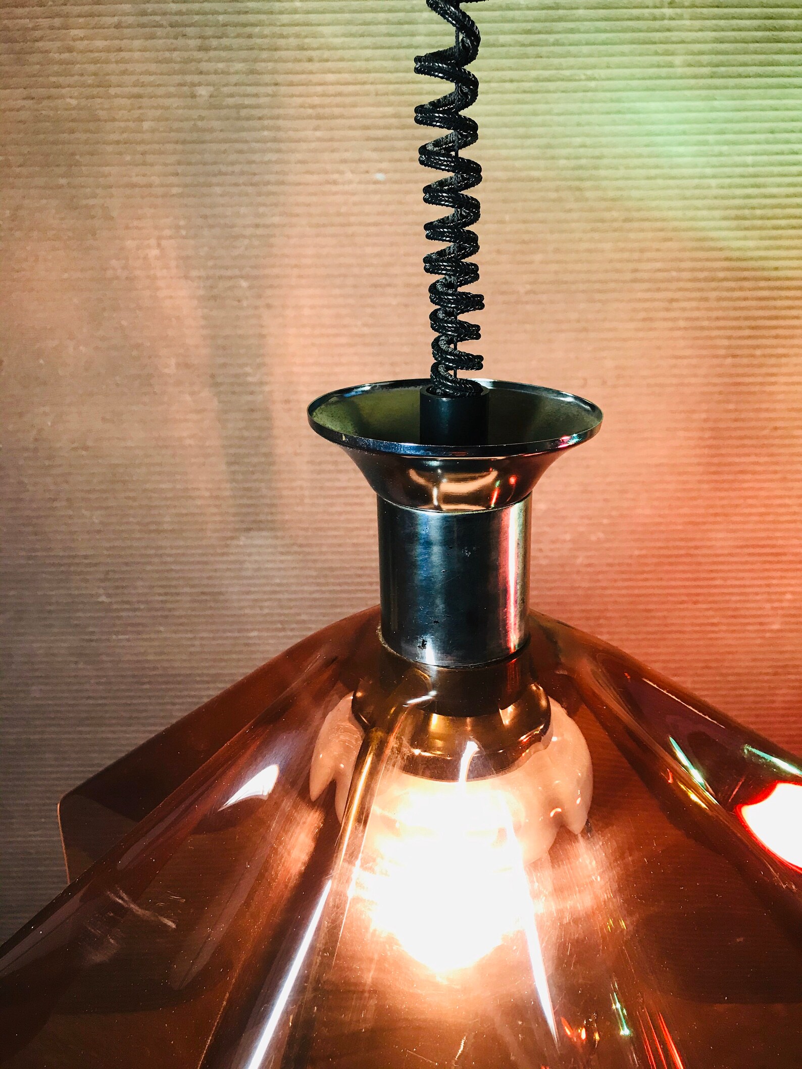 Vintage kitchen pendant light 70's beautiful classic | Etsy