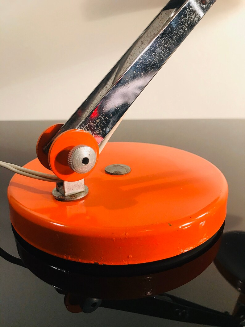 70's Retro Orange Desk Lamp Vintage Adjustable Desk Lamp - Etsy