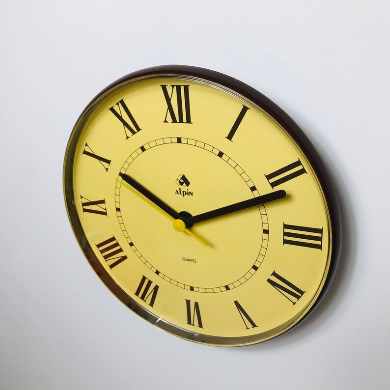 80s Alpin Quartz Wall Clock Retro 80s Alpin Round Wall Clock | Etsy
