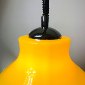 70’s Yellow Glass Pendant Light, 60’s-70’s Design, Vintage Opaline ...