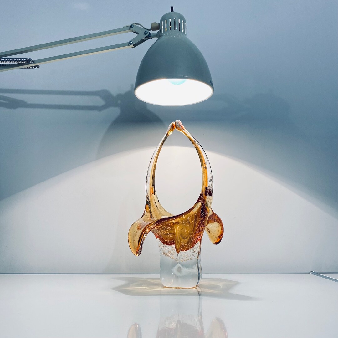 Murano Free Form Art Glass Bowl, 50s 60s Murano Glass Bowl, Rare Art ...