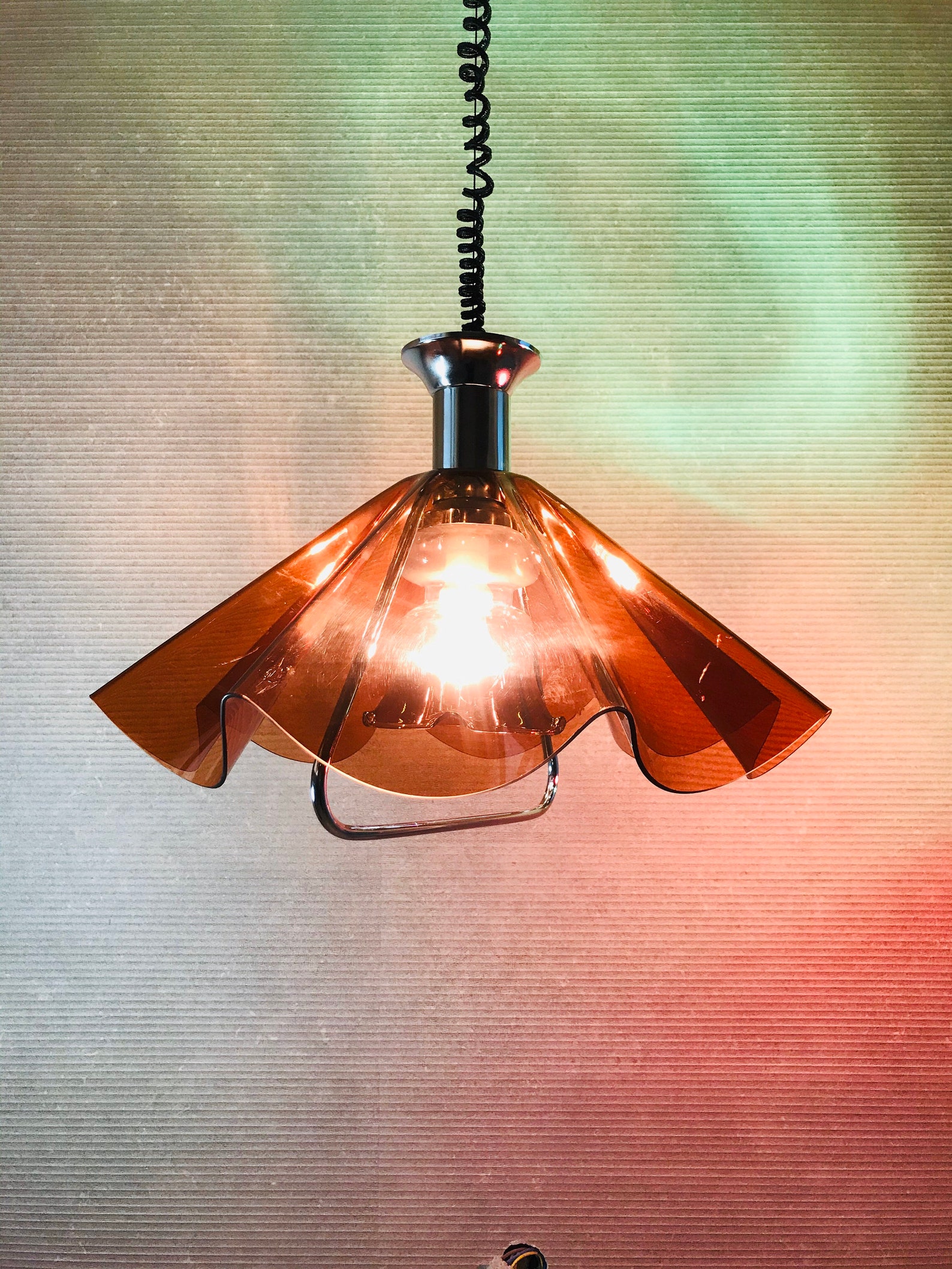 Vintage kitchen pendant light 70's beautiful classic | Etsy